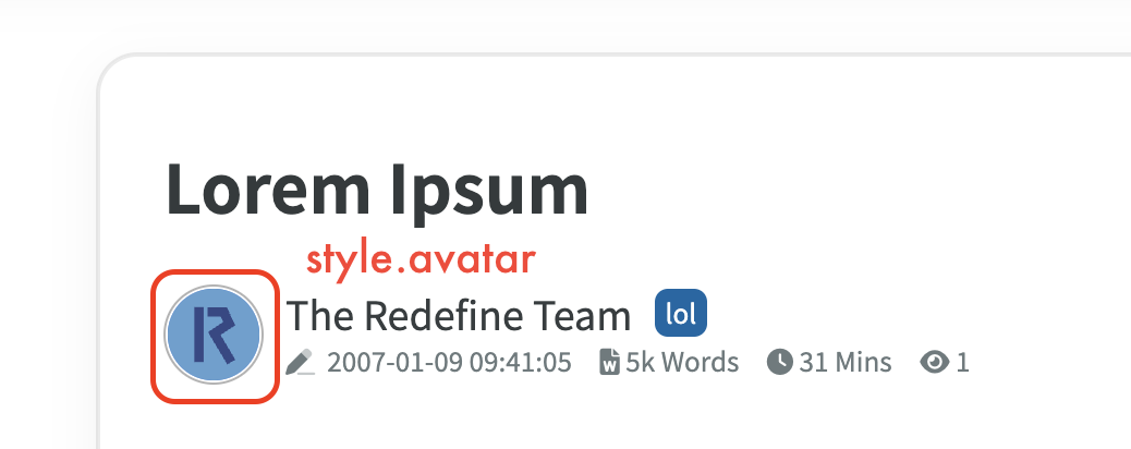 style | hexo-theme-redefine